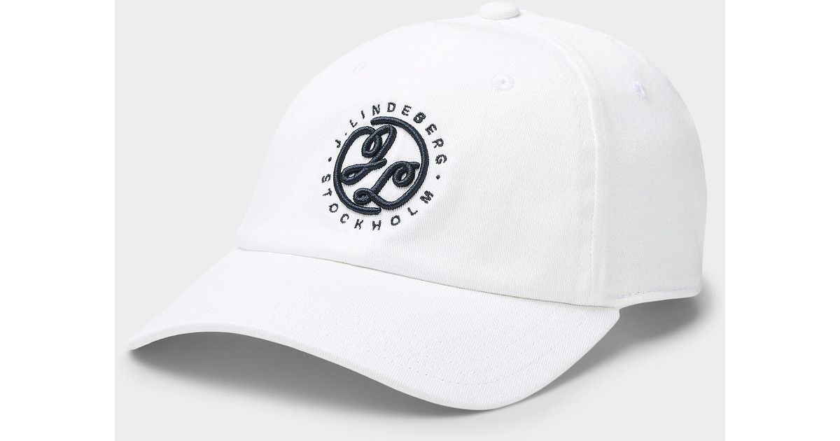 J.Lindeberg Embroidered Logo White Golf Cap for Men | Lyst