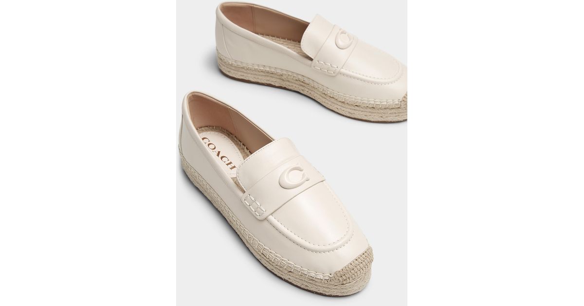 COACH Camilla Platform Loafer in White | Lyst