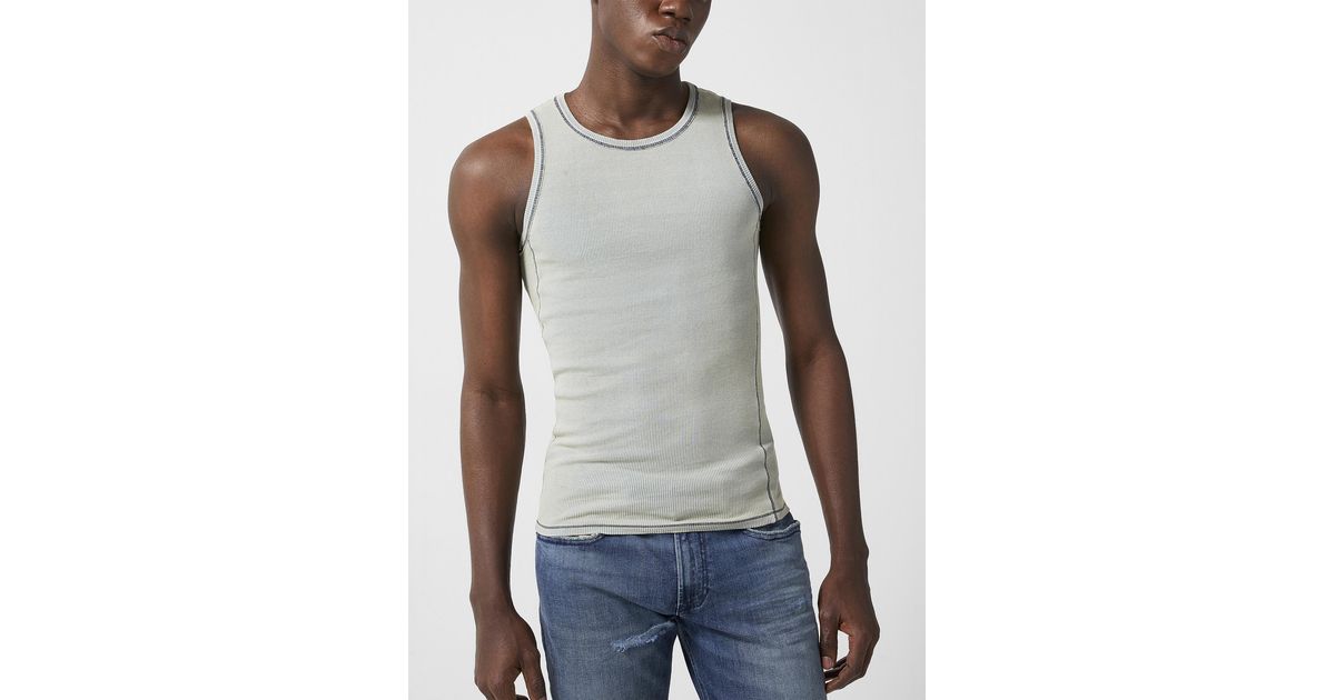 DIESEL Faded Grey Jersey Cami in Gray for Men | Lyst