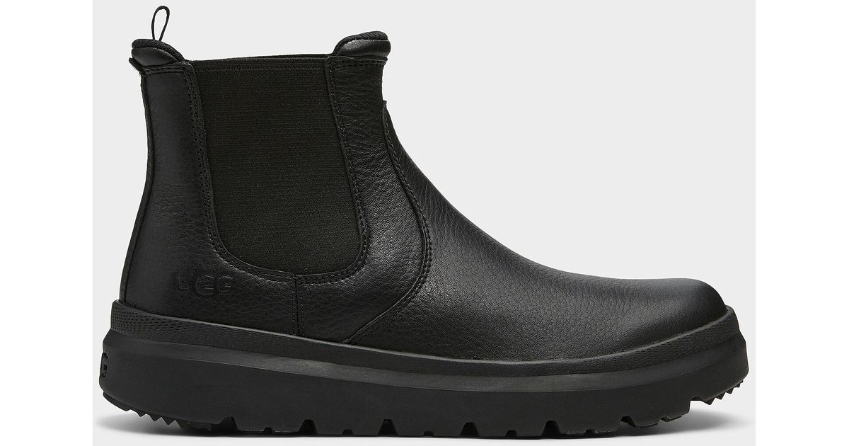 UGG Burleigh Chelsea Leather Boots Men in Black for Men | Lyst