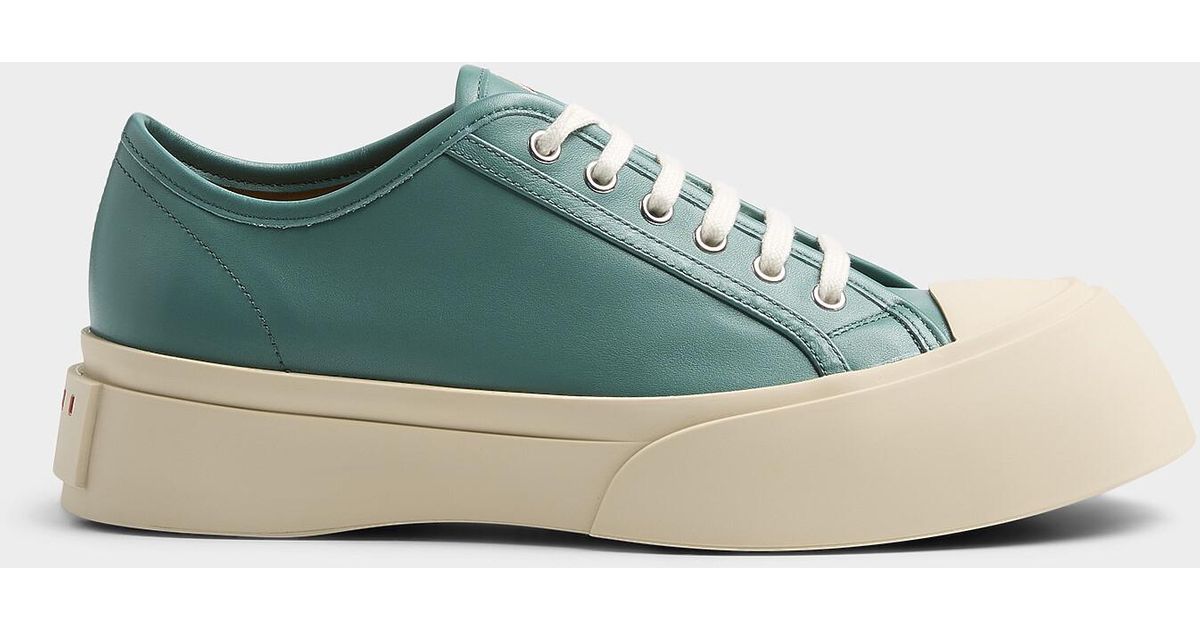 Marni Pablo Leather Sneakers Men in Green for Men | Lyst