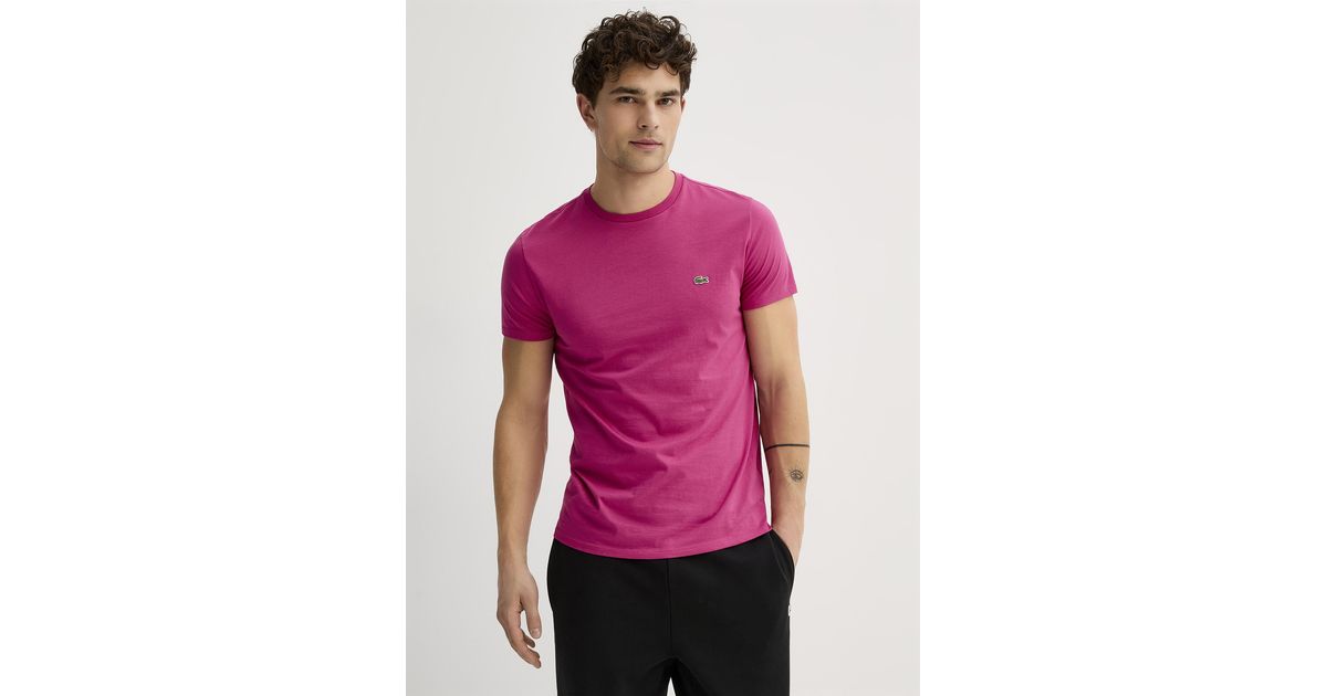 Lacoste Croc Crew in Pink for Men | Lyst