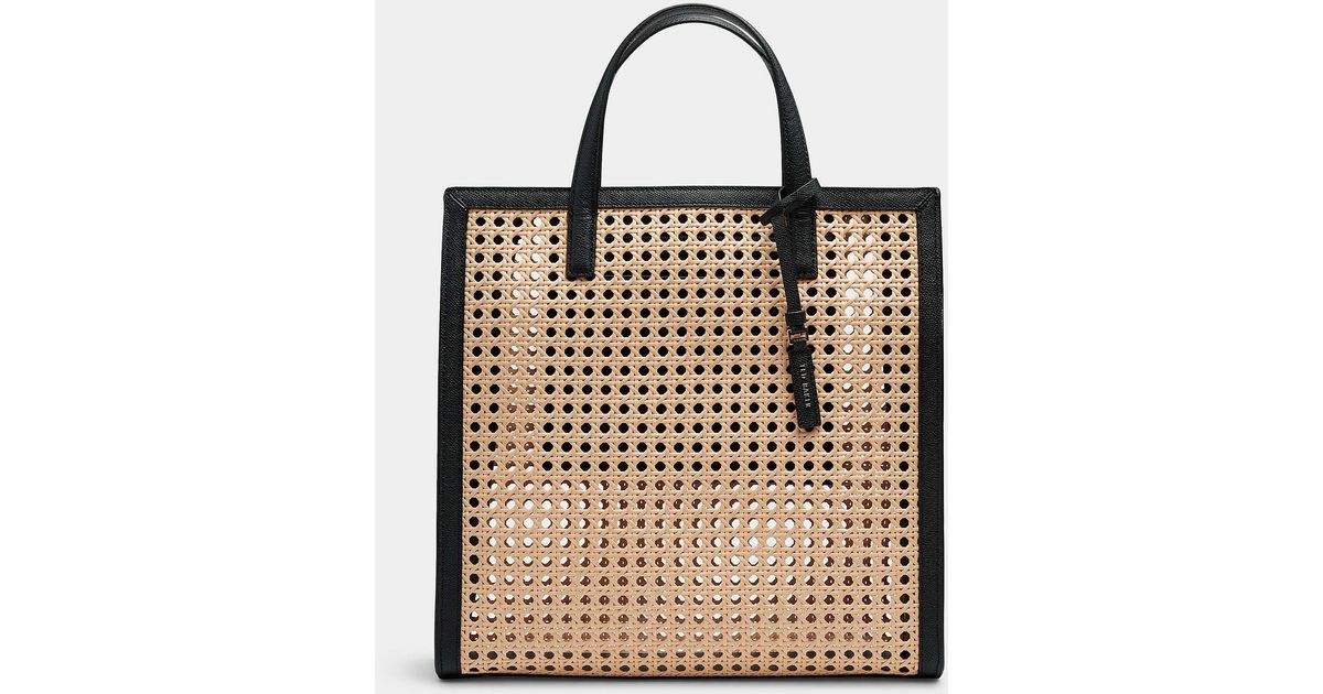 Ted Baker Flo June Caned Square Tote in Natural | Lyst Canada