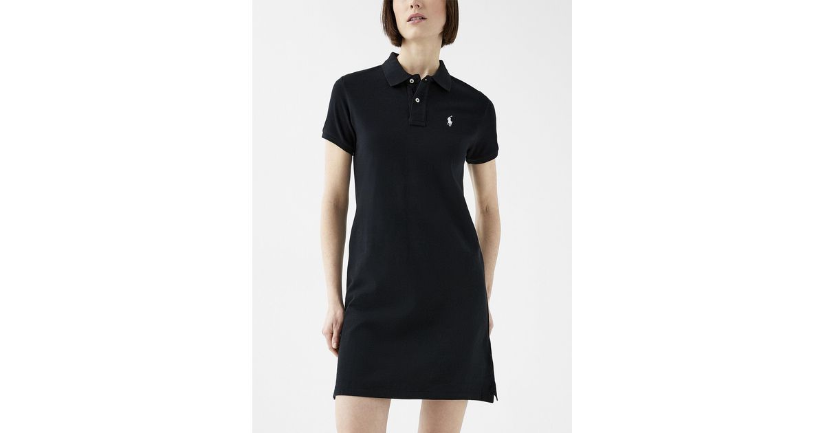 Polo Ralph Lauren Signature Crest Polo Mini in Black | Lyst