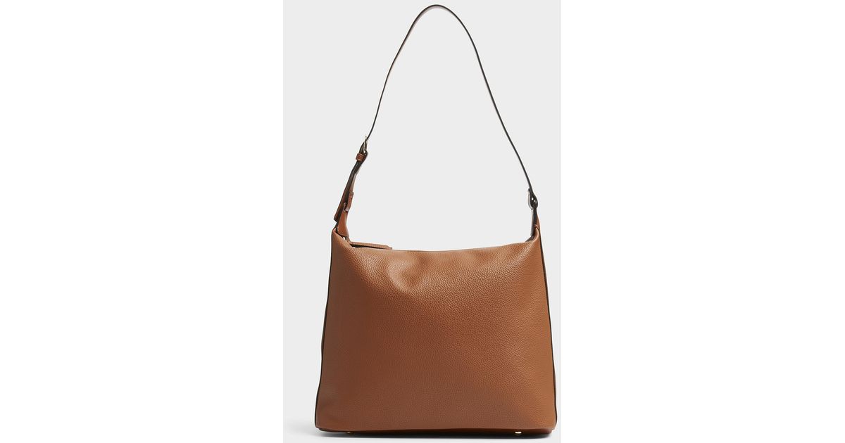 Simon's Patch Pocket Shoulder Bag in Brown | Lyst