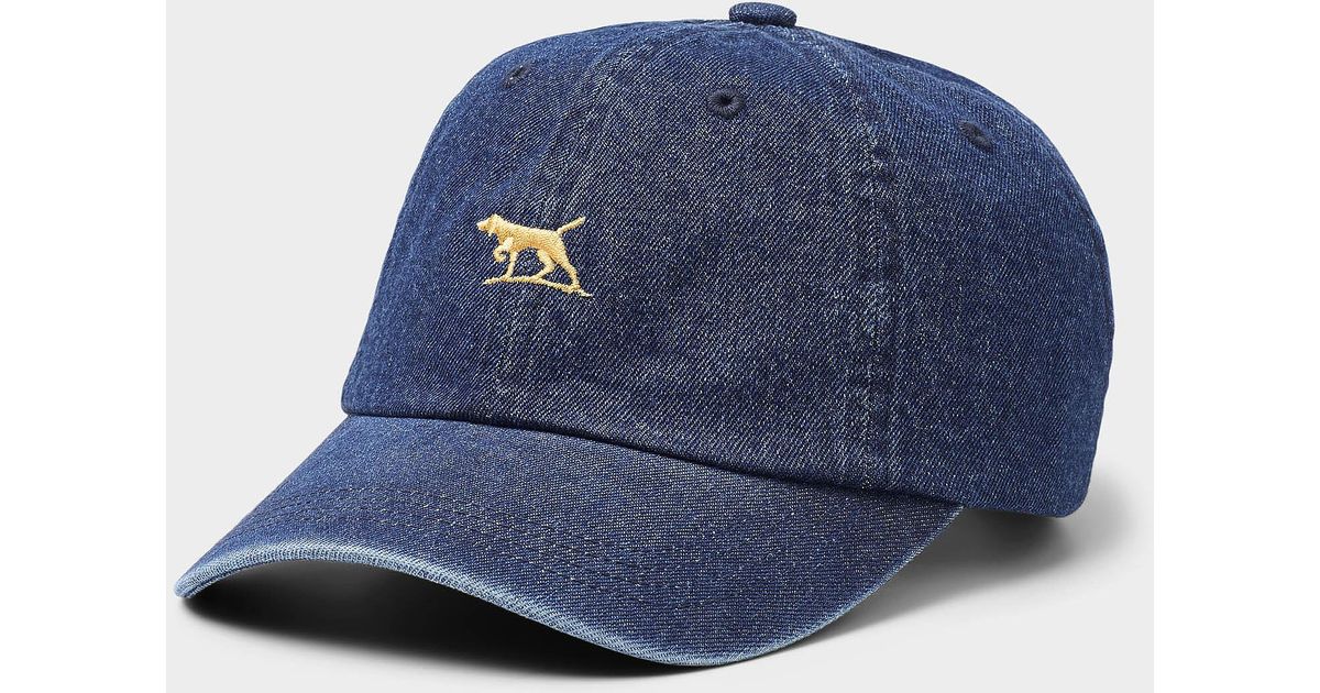 Rodd & Gunn Embroidered Dog Logo Denim Cap in Blue for Men | Lyst