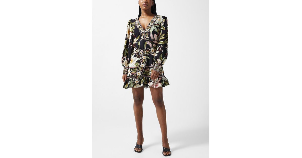 FARM Rio Surreal Crepe Mini in Black | Lyst