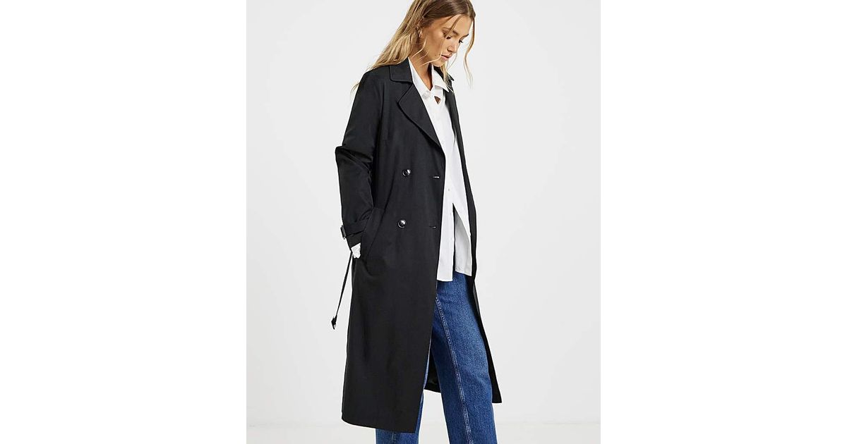 Simply Be Essential Trench Coat in Blue | Lyst UK