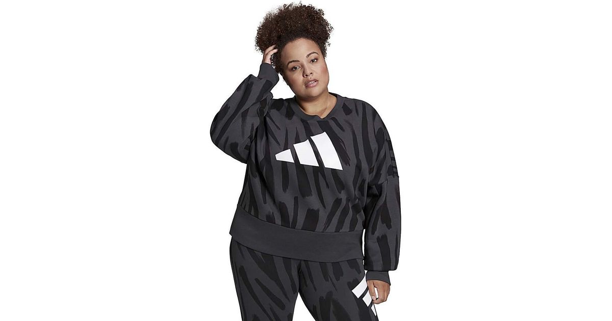 adidas Winners Aop Crew Sweat in Black | Lyst UK