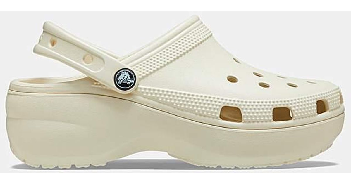 Crocs™ Classic Platform Clogs D Fitour in Natural | Lyst UK
