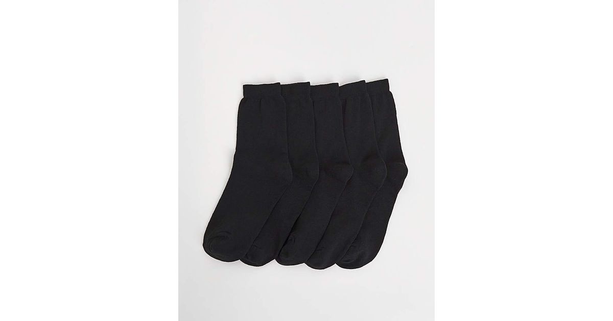 Pretty Secrets 5 Pack Super Value Ankle Socks in Blue | Lyst UK