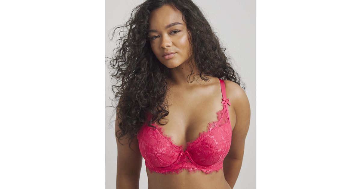 Figleaves Pulse Lace Underwired Plunge Bra B G Lyst Uk