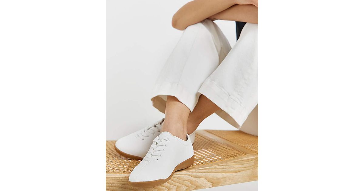 Heavenly Soles Tumbled Lace Up Trainer E Fit in White | Lyst UK