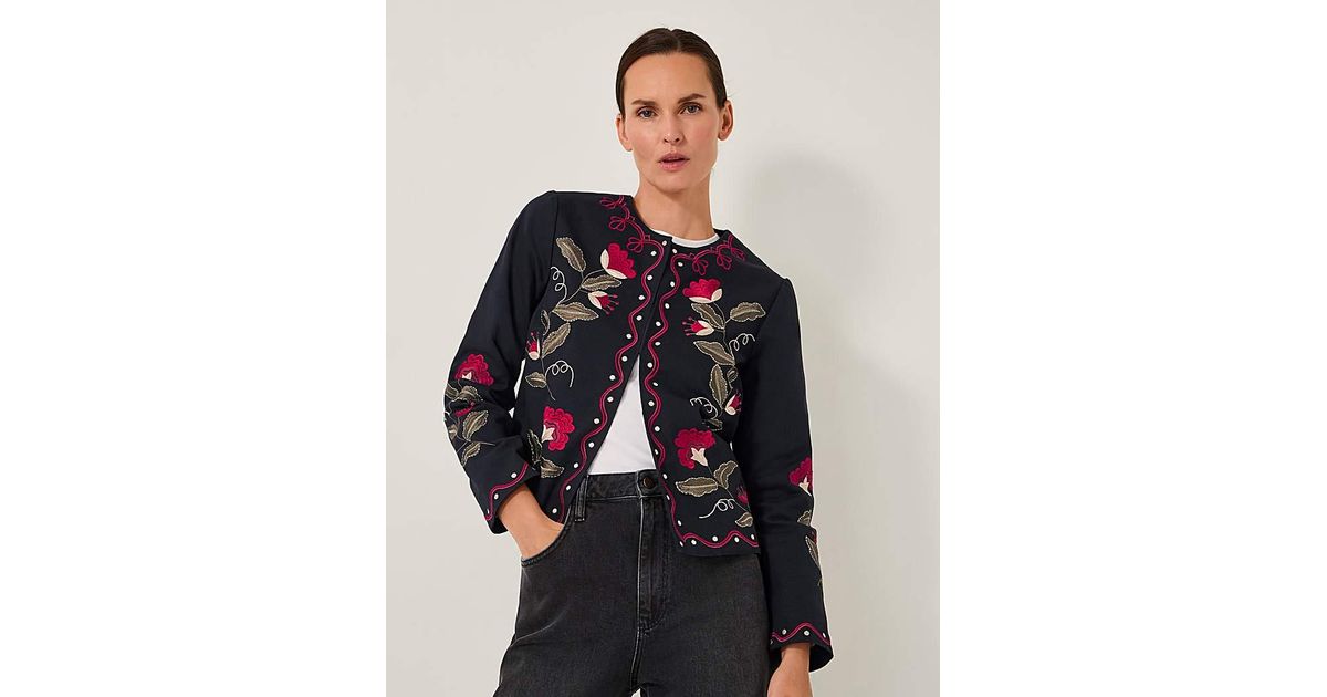 Monsoon Valerie Floral Jacket in Blue | Lyst UK
