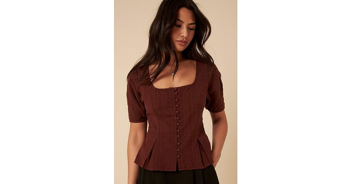 Nobody's Child Minerva Top in Brown | Lyst UK