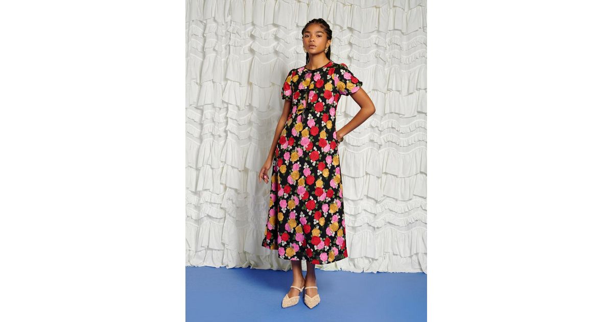 Sister Jane Dream In Bloom Embroidery Midi Dress in White | Lyst UK