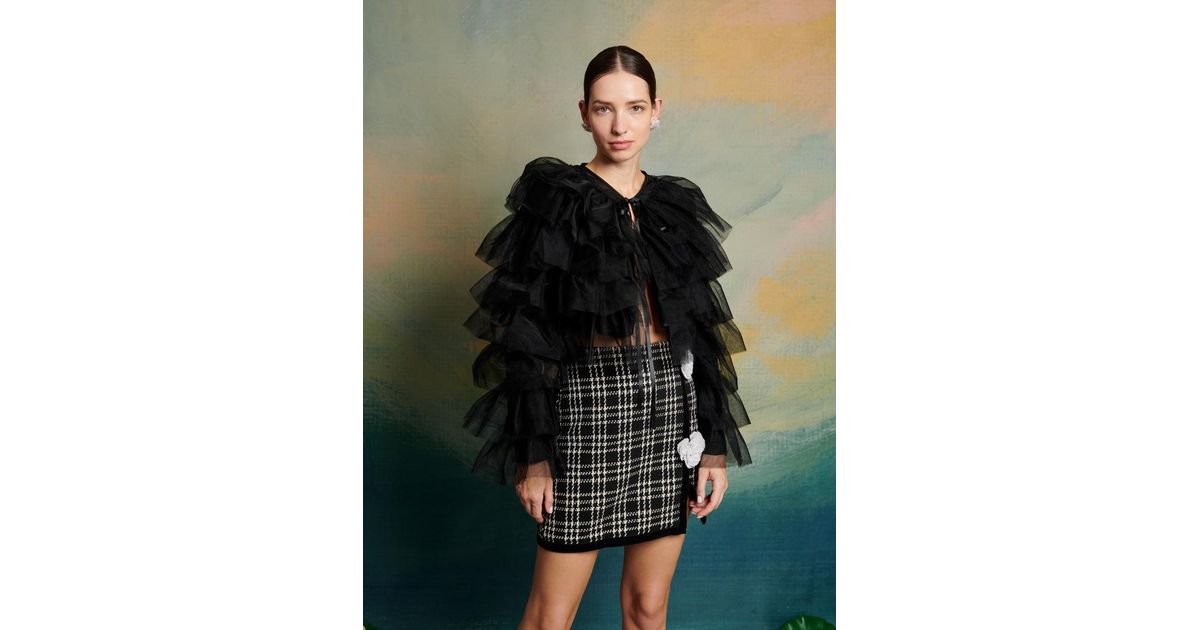 Sister Jane Dream Crane Tulle Ruffle Jacket | Lyst