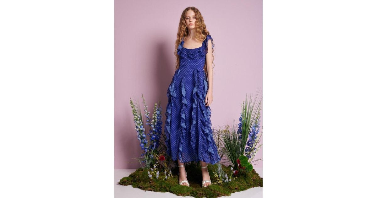 Sister Jane Aster Flounce Maxi Dress in Purple | Lyst