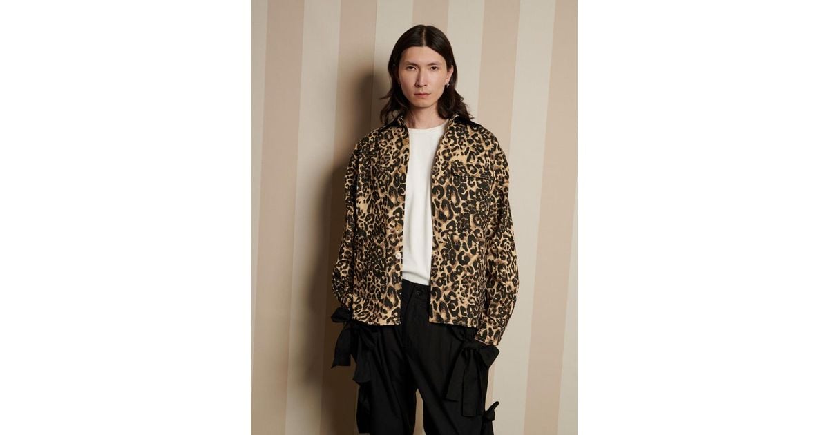 Sister Jane Conrad Leopard Worker Jacket in Natural | Lyst UK