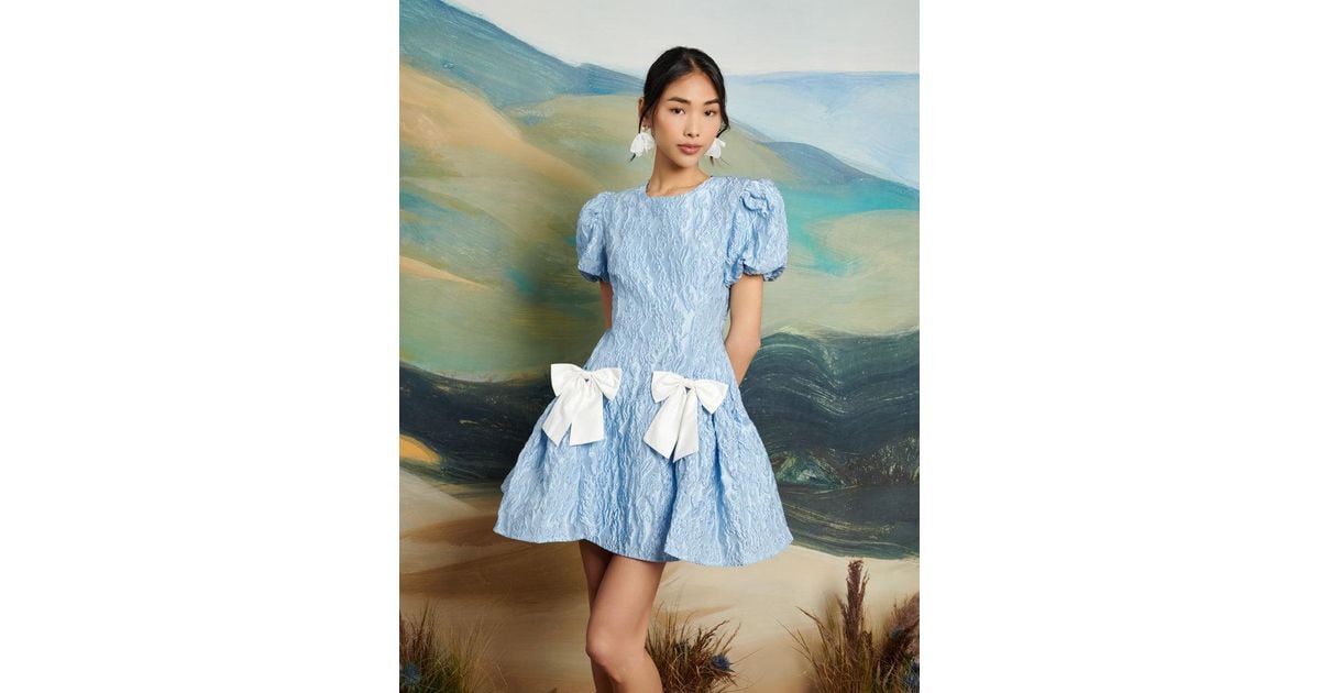 Sister Jane Dream Blue Eyes Jacquard Mini Dress | Lyst
