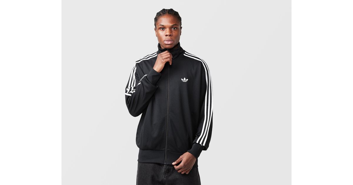 adidas Originals Adicolor Mesh Firebird Track Top in Black for Men ...