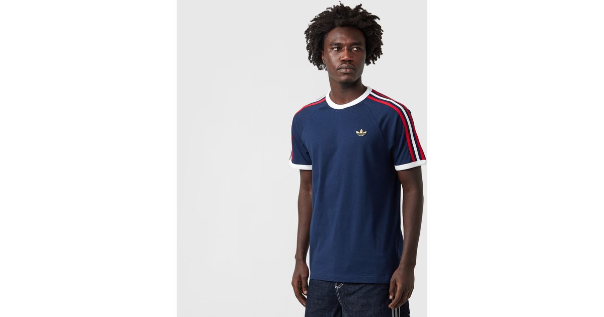 adidas Originals Adicolor Classics 3-Stripes T-Shirt in Blue for Men ...