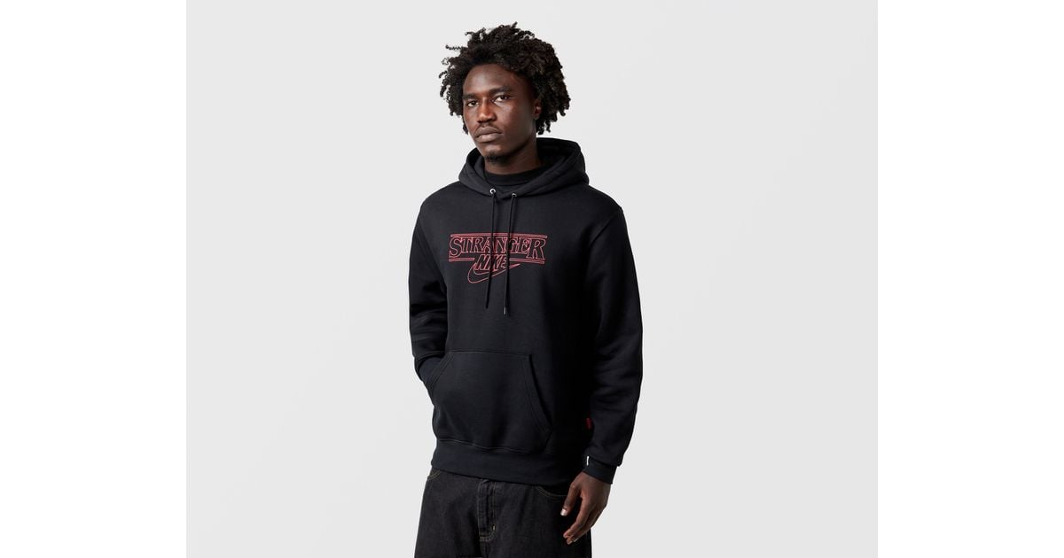 Nike X Stranger Things Oversized Hoodie in Black for Men | Lyst UK