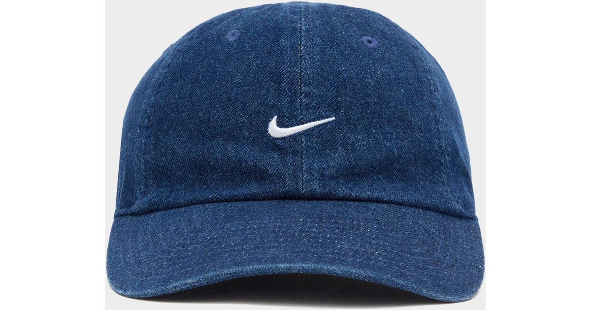 Nike Club Unstructured Denim Cap in Blue | Lyst UK