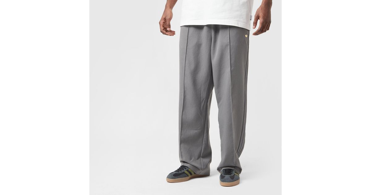 adidas Originals Firebird Loose Pinstripe Track Pants in Black for Men ...
