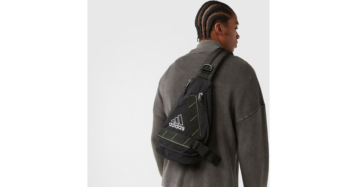 adidas Originals One Shoulder Backpack in Black | Lyst UK