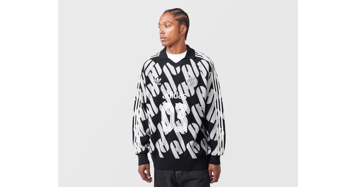 adidas Originals Adicolor Blokecore Knit Polo in Black for Men | Lyst UK