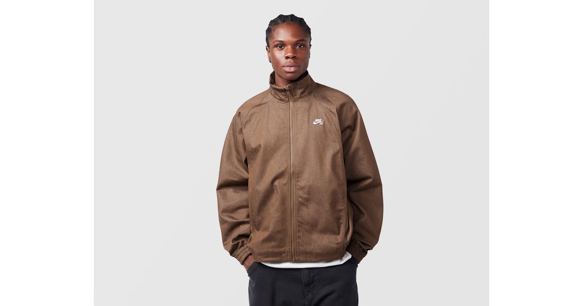 Nike Sb Denim Track Jacket in Brown for Men | Lyst UK