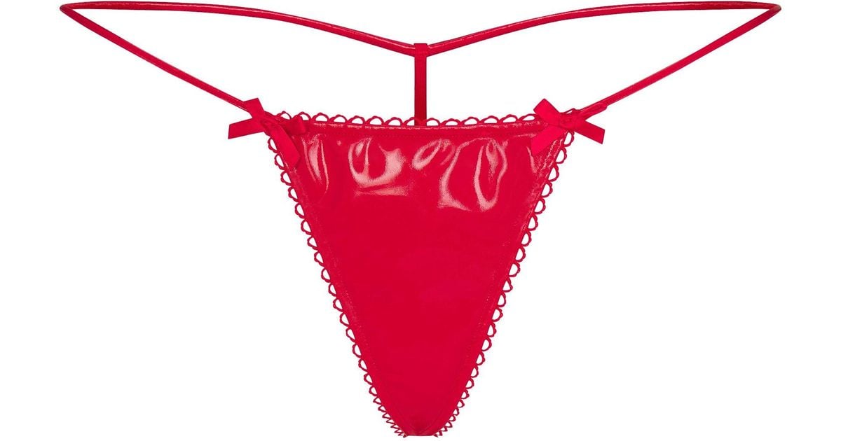 Skims Micro T-String Thong in Red | Lyst