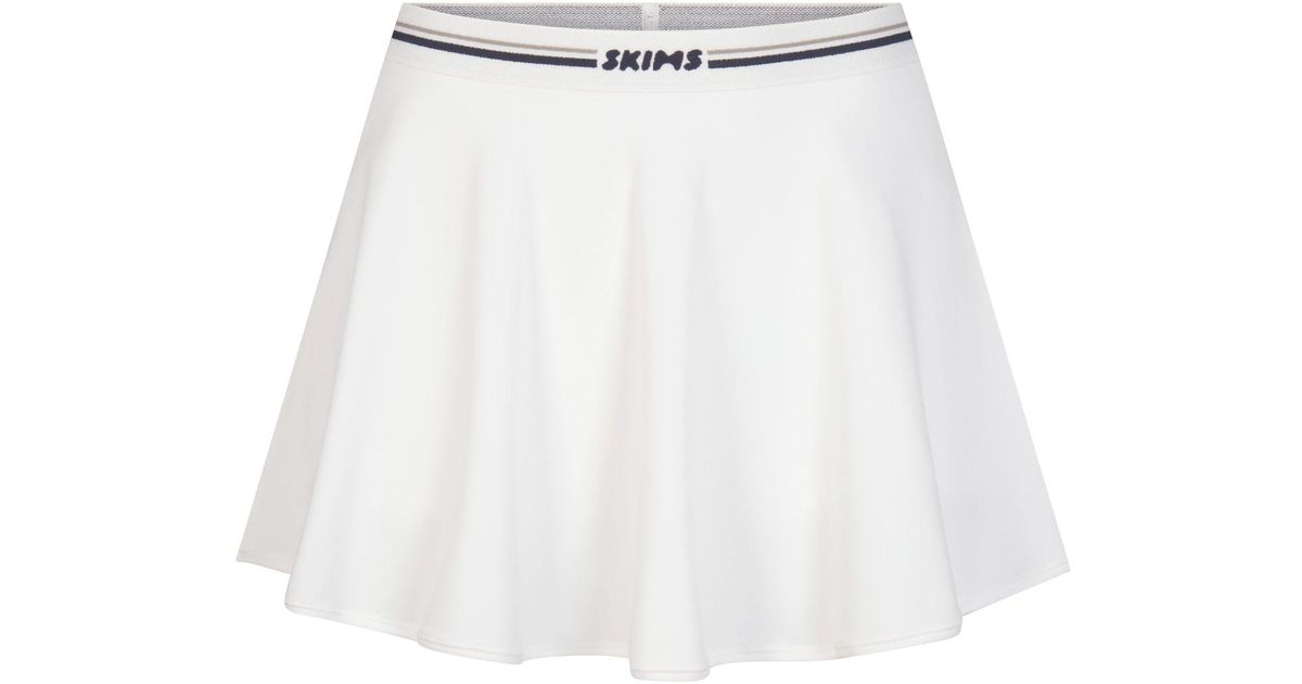 Skims Logo Skort in White | Lyst