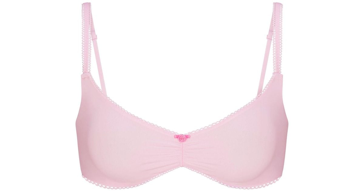 Skims Picot Skimpy Scoop Bralette in Pink | Lyst