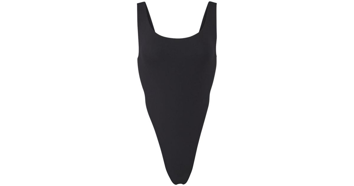 Skims High Cut Bodysuit in Black | Lyst