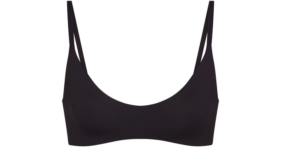 Skims Micro Scoop Bra in Black | Lyst