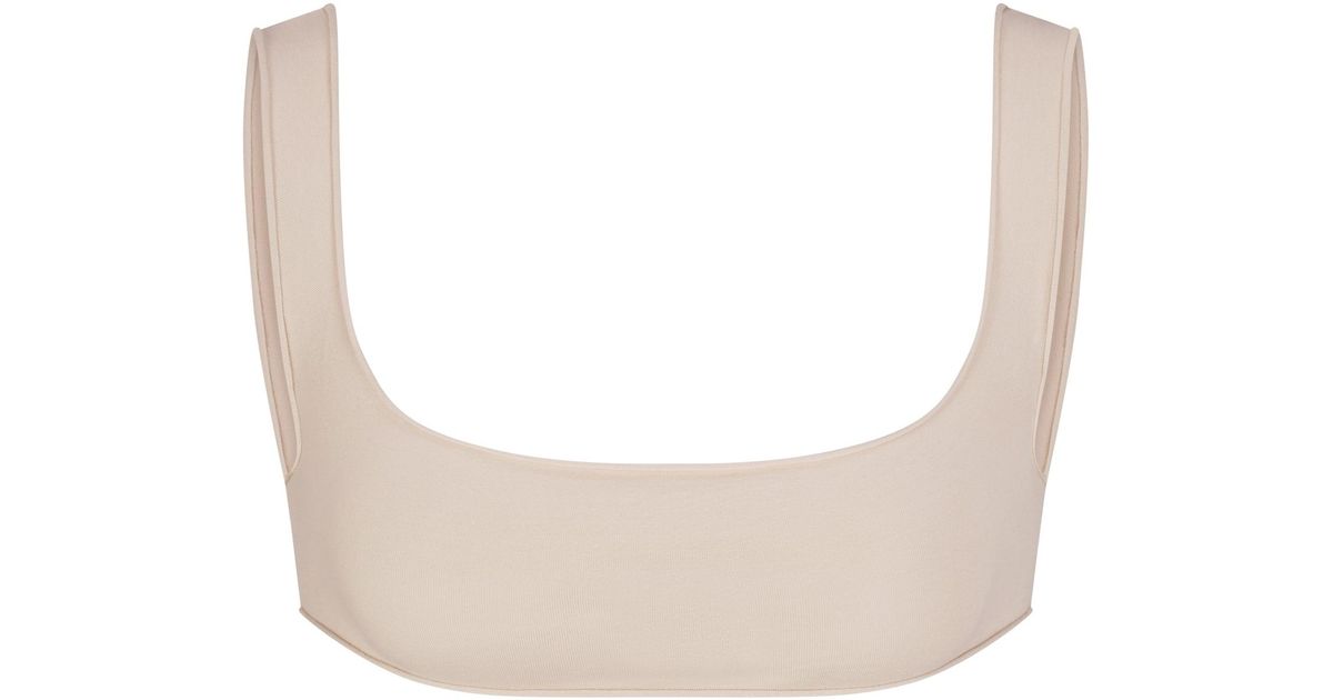 Skims Micro Scoop Bralette in White | Lyst