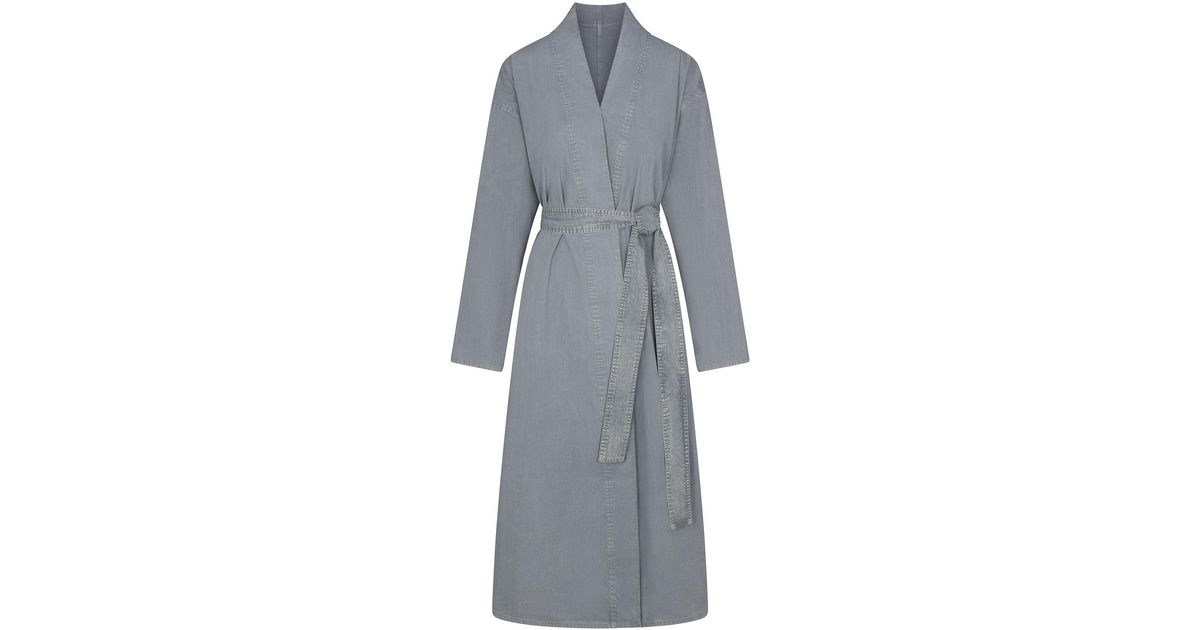 Skims Long Robe in Gray | Lyst