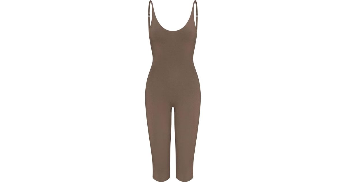 Skims Capri Catsuit (Bodysuit) in Brown | Lyst