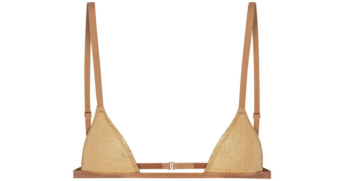 Skims Micro Triangle Bralette in Natural | Lyst