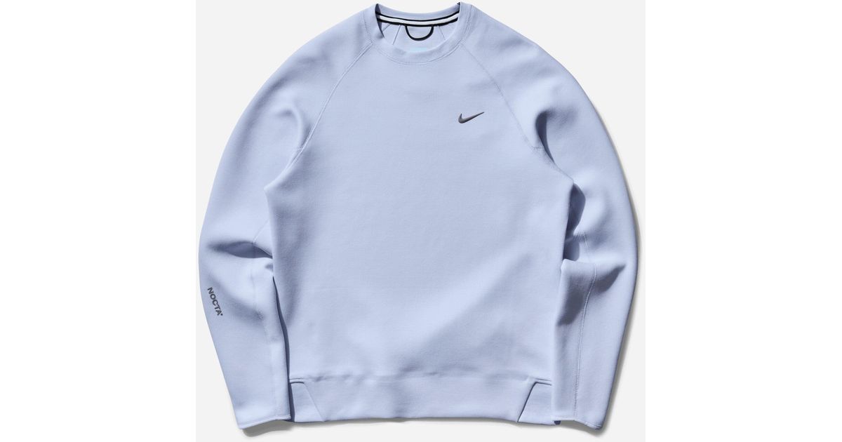 Nike Nocta Tech Fleece Crewneck Sweatshirt Palest in Blue for Men | Lyst