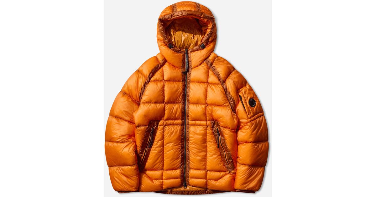 C.P. Company Men S D.d. Shell Hooded Medium Down Jacket Russet in ...