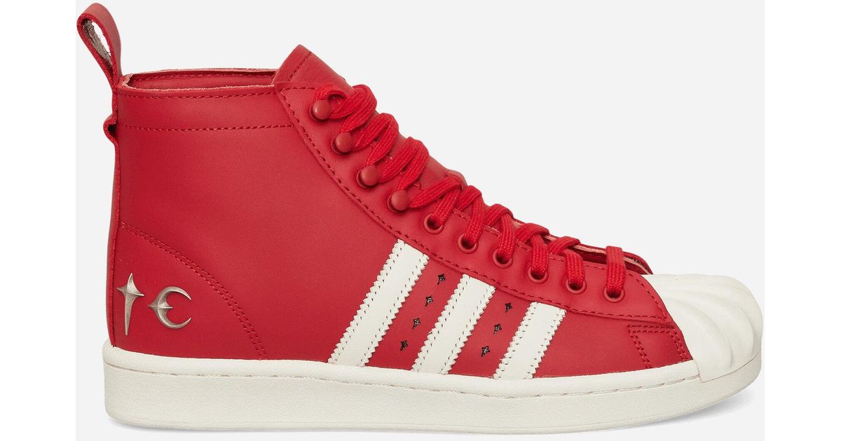 adidas Thug Club Superstar Luxe Boots Off in Red for Men | Lyst