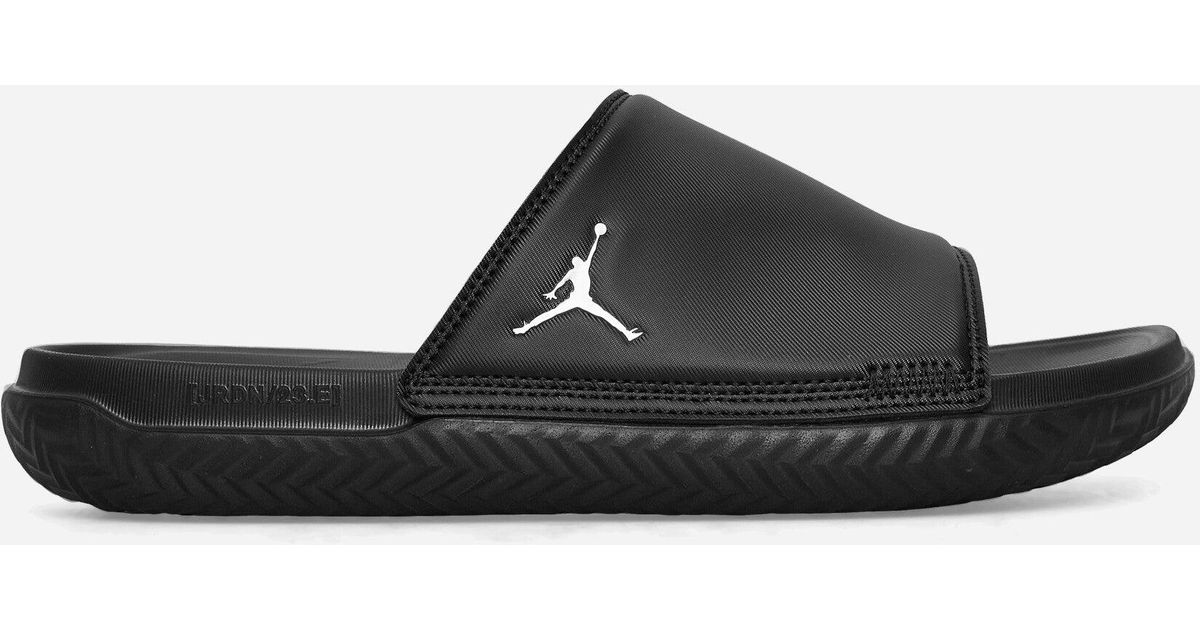 Nike Jordan Play Slides Black / Metallic Silver for Men | Lyst