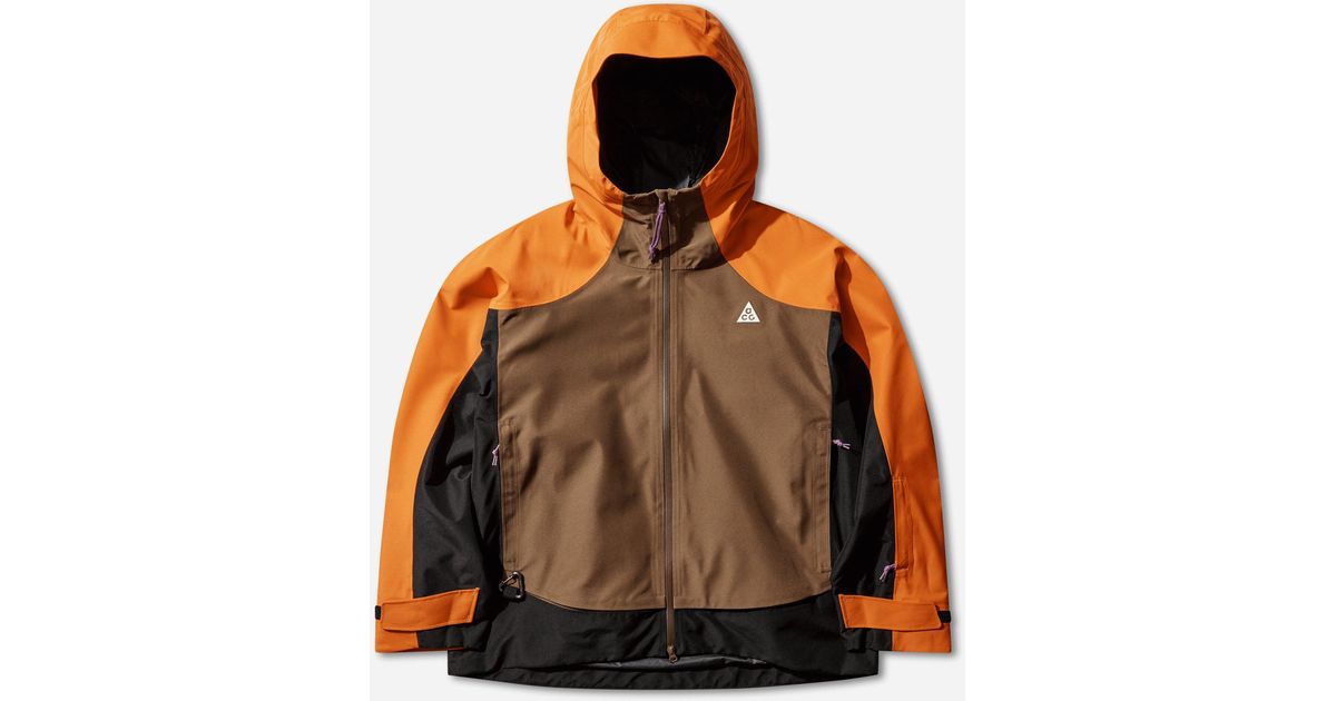 Nike S Acg Mystery Lights Snow Jacket Safety Mosswood in Brown for Men ...