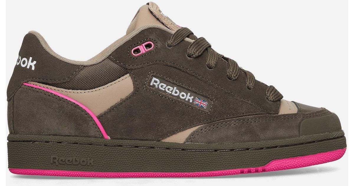 Reebok Club C Bulc Sneakers Grout / Boulder Beige / Laser Pink in Brown ...