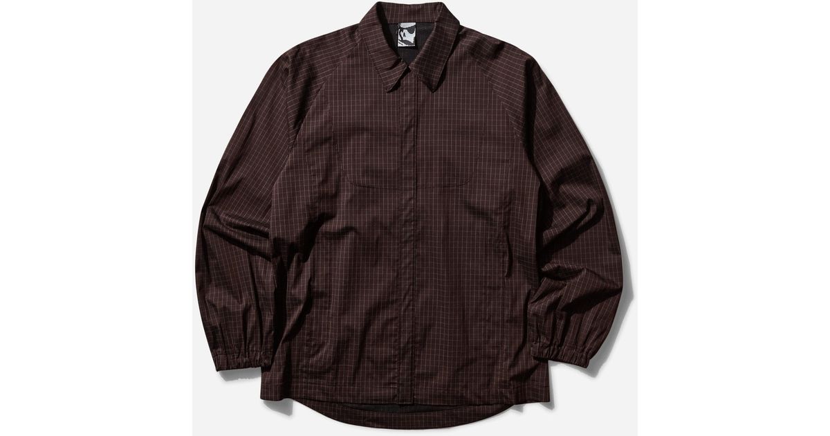 GR10K S Bilitis Check Shirt Chocolate in Brown for Men | Lyst