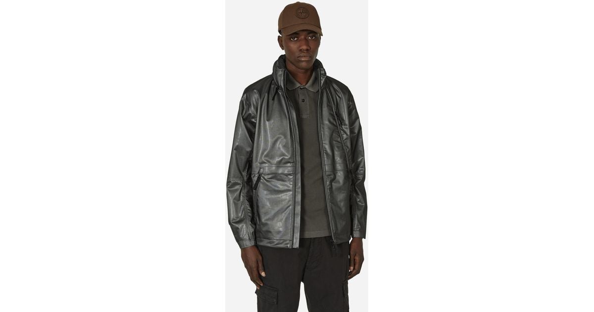 Stone Island Metallic Run Proof Nylon Jacket in Black for Men | Lyst