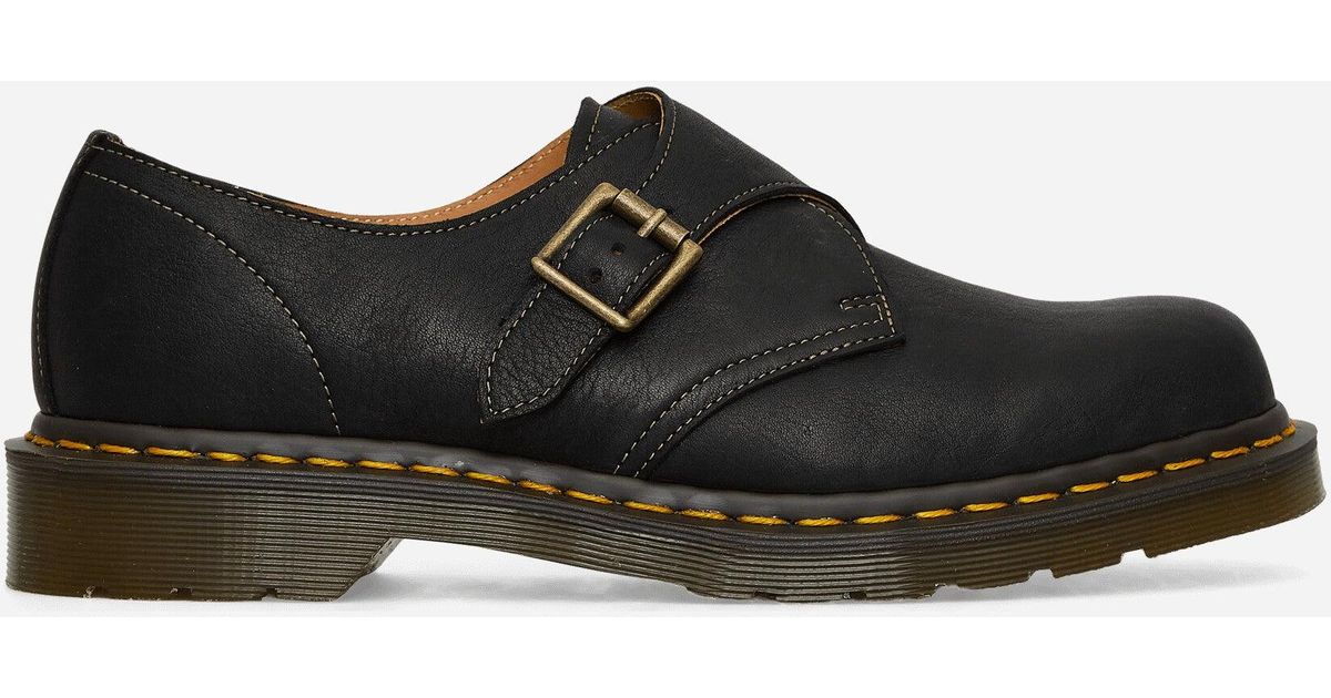 Dr. Martens 1461 Monk Natural Tumble Loafers in Black for Men | Lyst UK
